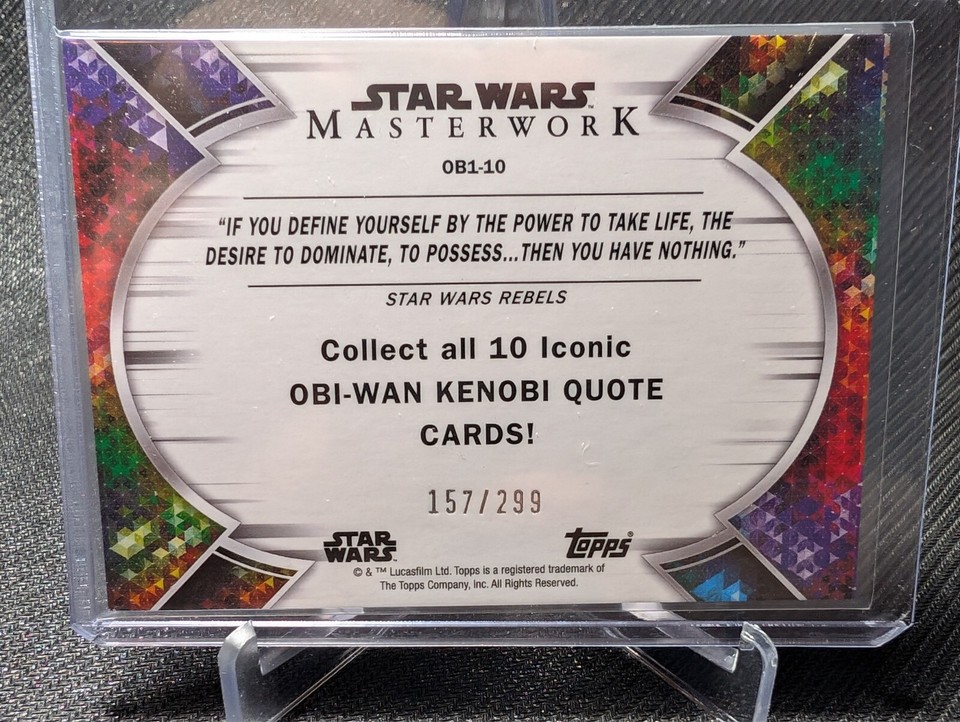 2022 Topps Star Wars Masterwork - Obi Wan Kenobi Quote #OB1-10 Rainbow ...