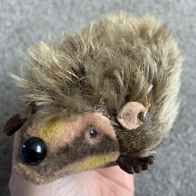 Vintage Mohair Small Steiff Hedgehog Joggi Plush stuffed animal w ...