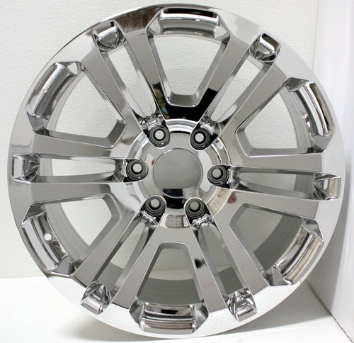 Chevy 22" Chrome Split Spoke Wheels Rims For 2000-18 Silverado Tahoe ...
