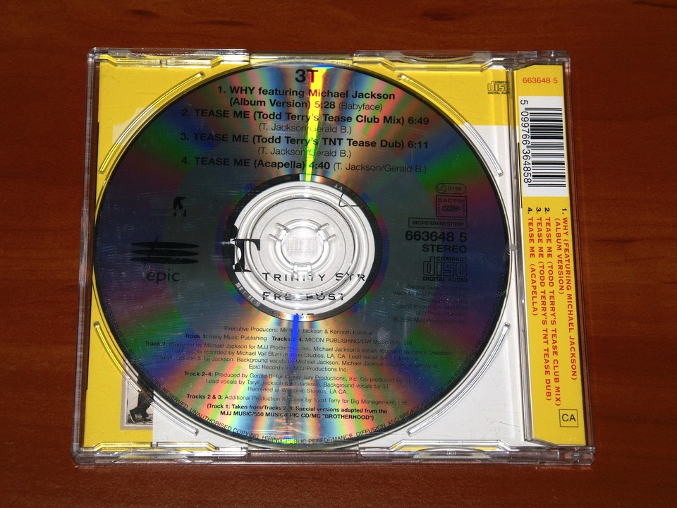 MICHAEL JACKSON 3T 2x CD SINGLE Lot WHY & ANYTHING RMX *RARE* MJJ PRESS ...