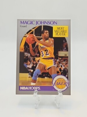 1990-91 NBA Hoops #157 Magic Johnson Vintage Los Angeles Lakers ...