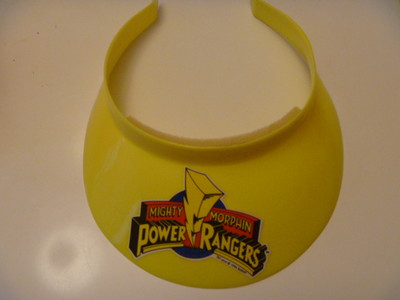 POWER RANGERS YELLOW SUN VISOR ORIGINAL 1994 vintage NOS survivor old ...
