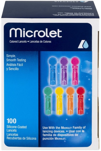 Microlet Color Lancets 100 Count | eBay