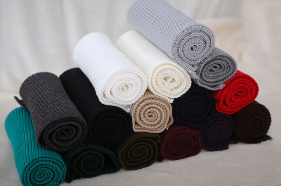 Rib Knit Fabric Sweater Material,Cuff Trim Waistband,Chunky Stretch ...