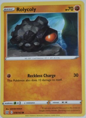 ROLYCOLY 078/163 SWSH05 BATTLE STYLES POKEMON CARD COMMON NM/M FAST ...