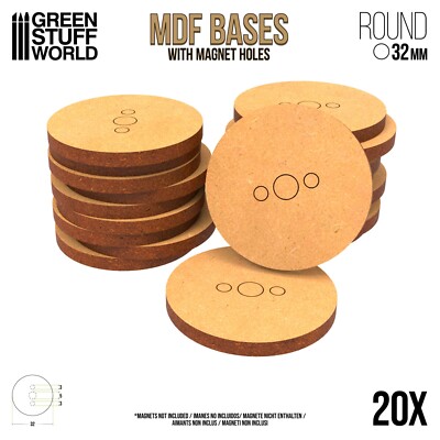 Base Set Trading Card Games 20x Mdf Bases - Custom Round Bases- Basing ...