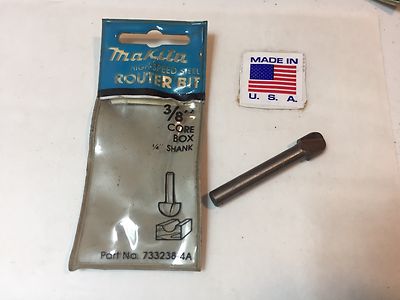 Makita 733238-4A 3/8" Core Box Router Bit 1/4" Shank RARE | eBay