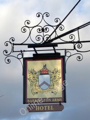 Photo 6x4 Sign for the Barrington Arms Shrivenham The arms of William ...