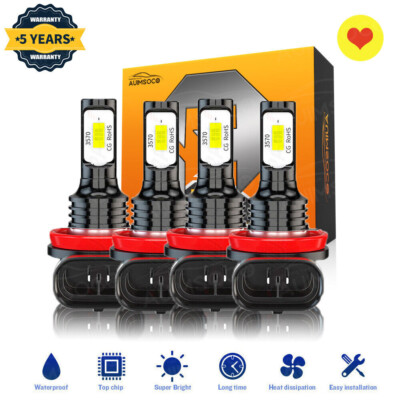 For 2012-2018 Ford Focus Combo LED Headlight Kit Bulb Low Beam + Fog ...