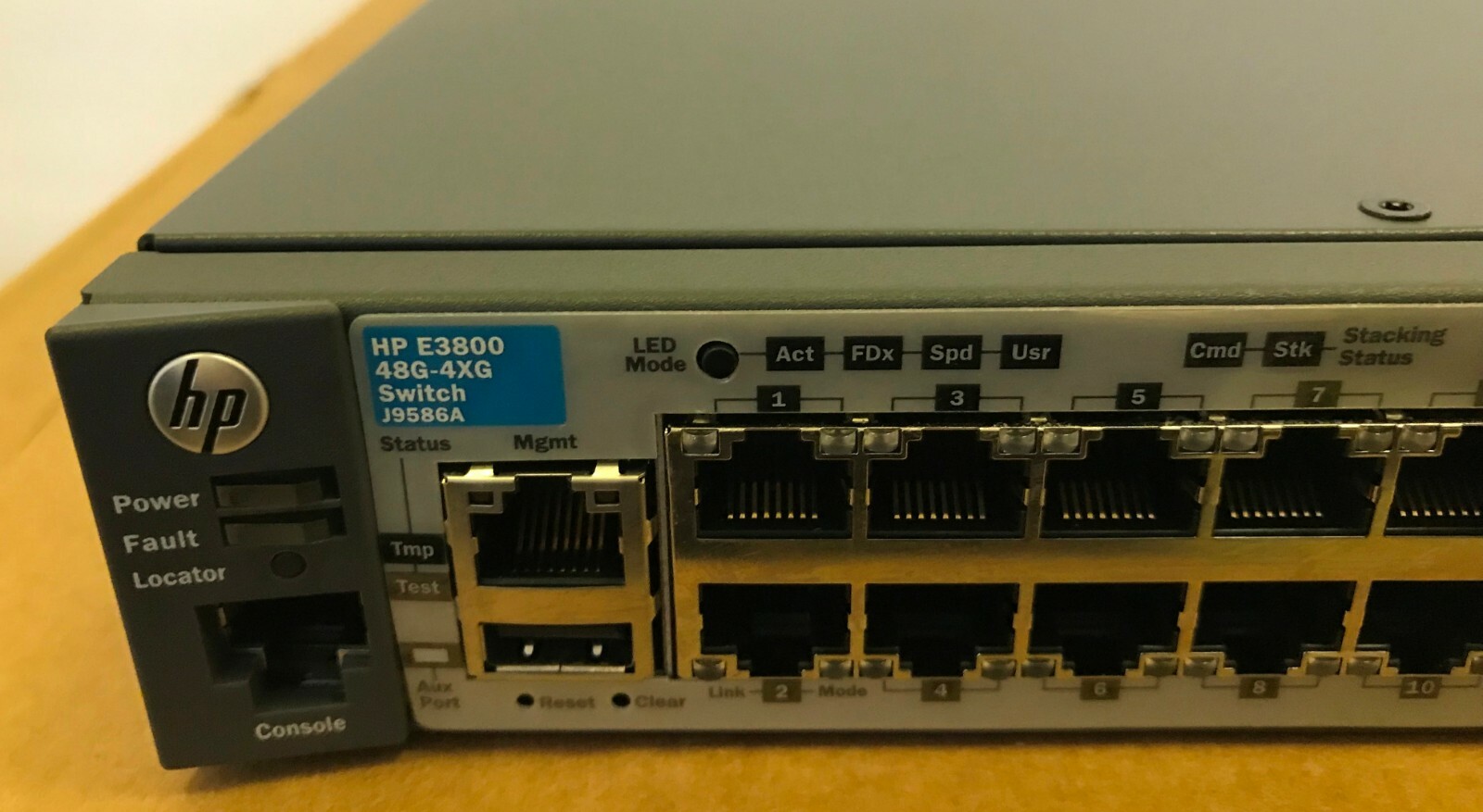 HP J9586A E3800 48-Port Gigabit 4x 10GBase-T 3800-48G-4XG Switch 1x PSU ...