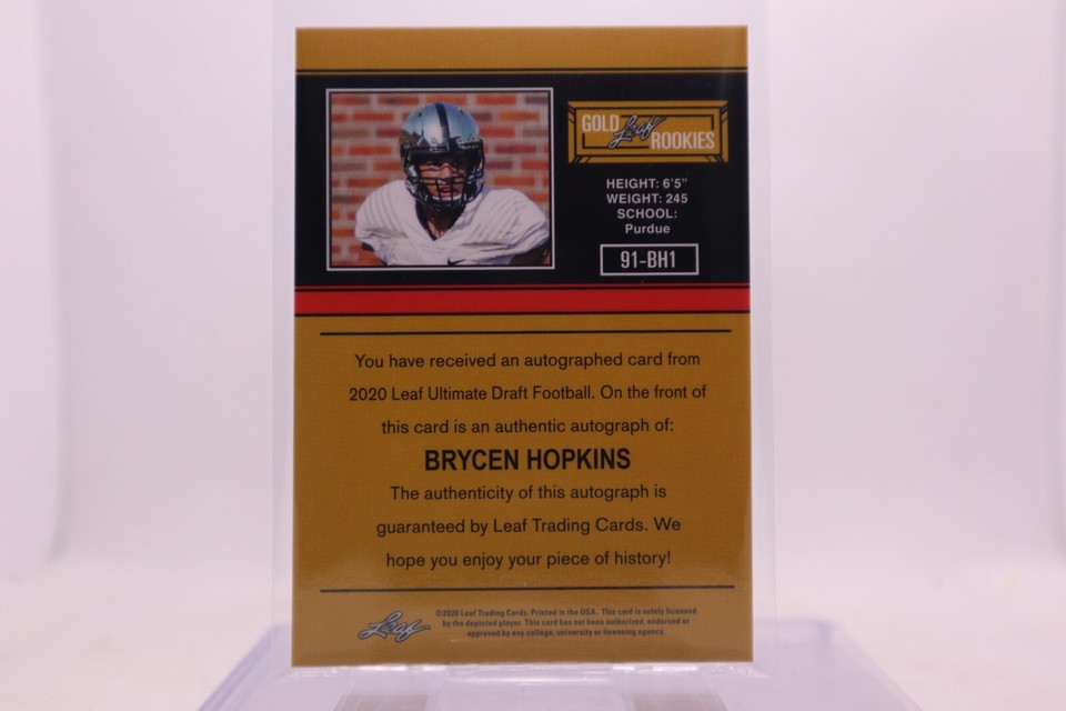 2020 Leaf Ultimate Draft Football Auto 24/25 Brycen Hopkins ,#A-BH1 | eBay