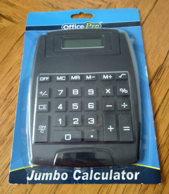 Office Pro Jumbo Calculator Large Digit Display + Keys New / Sealed | eBay