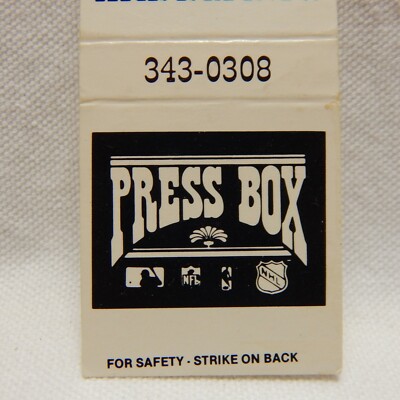 MATCHBOOK, PRESS BOX, OSWEGO, N. Y., FRONT STRIKE | eBay