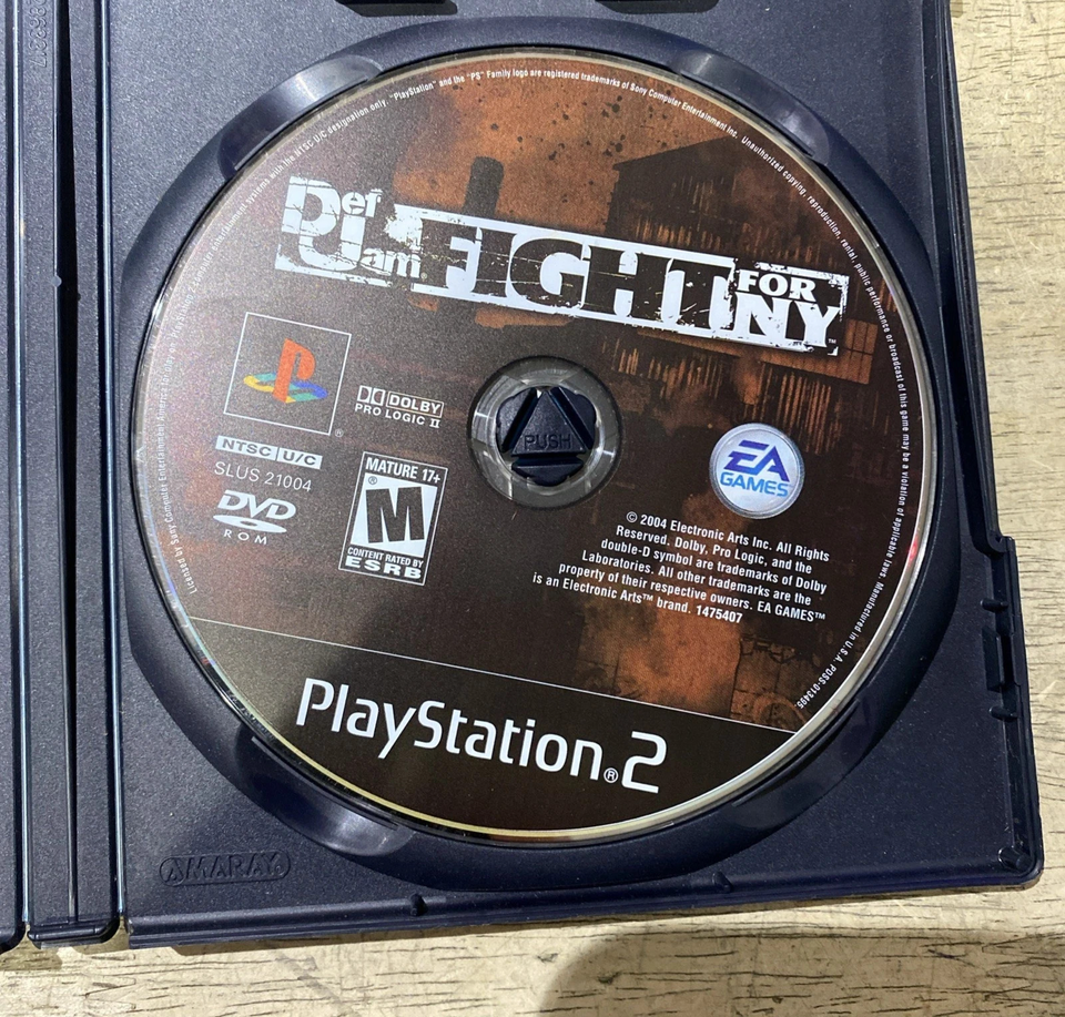 Def Jam: Fight for NY Sony PlayStation 2 PS2 2004 Tested Works 100% | eBay