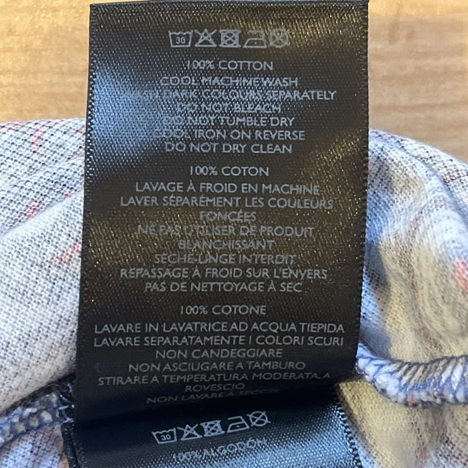 Pretty Green Mens Paisley Polo Shirt XXL Vibrant 100% Cotton Mod Casual ...