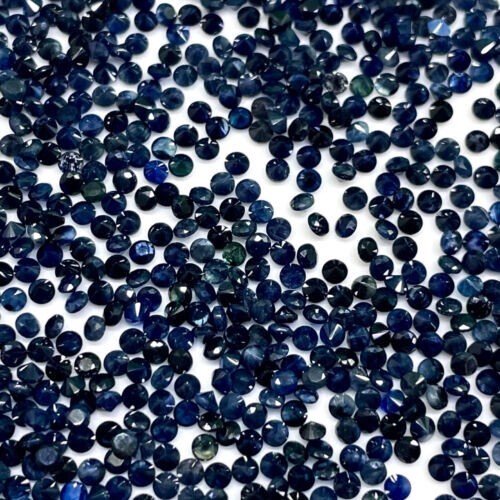 Natural Blue Color Sapphire 3 mm Round Cut Lot 10 Pcs Certified Loose ...