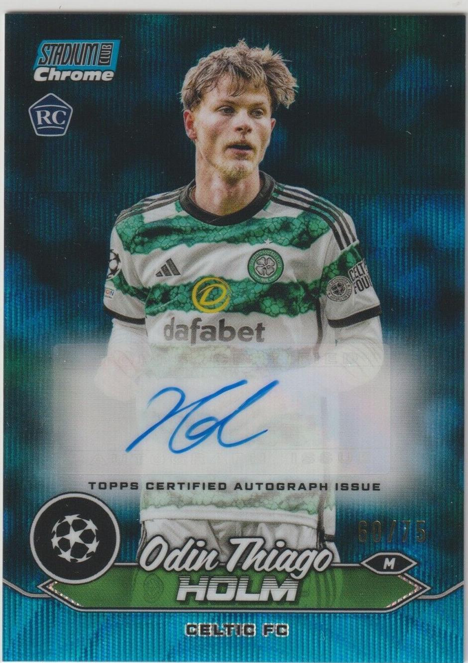 2023-24 Topps Stadium Club Chrome Ucl - Autographs Odin Thiago Holm #CA ...