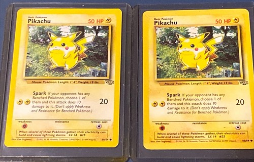🔥1995 POKEMON JUNGLE PIKACHU VINTAGE CARD 60/64 RED CHEEKS-NEVER PLAYED ...