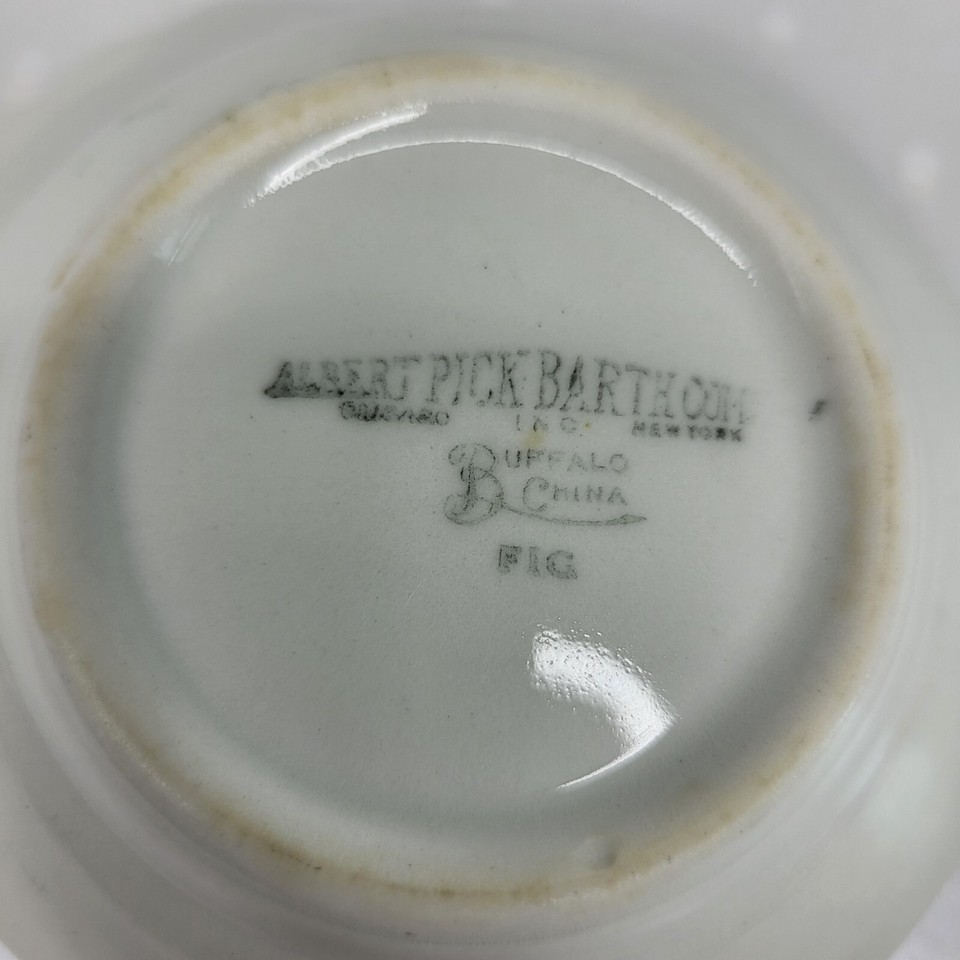 Buffalo China Albert Pick Barth Company Ice Cream or Vegetable Dish Fig ...