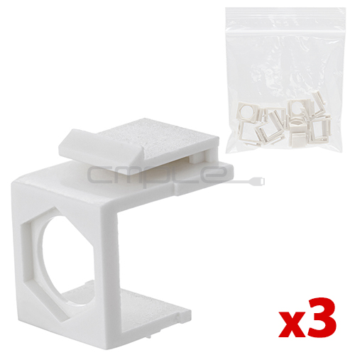 30PCS Wall Plate Blank Keystone Insert with Hole for RCA F BNC ...