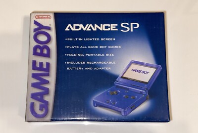 Nintendo Game Boy Advance SP Console - Cobalt Blue New Factory Sealed ...