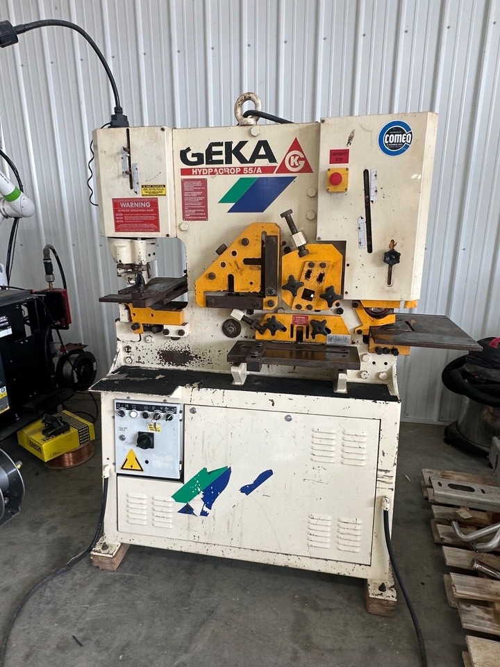 GEKA HYDRACROP 55A Punch Shear Ironworker Fabrication Equipment Machine ...