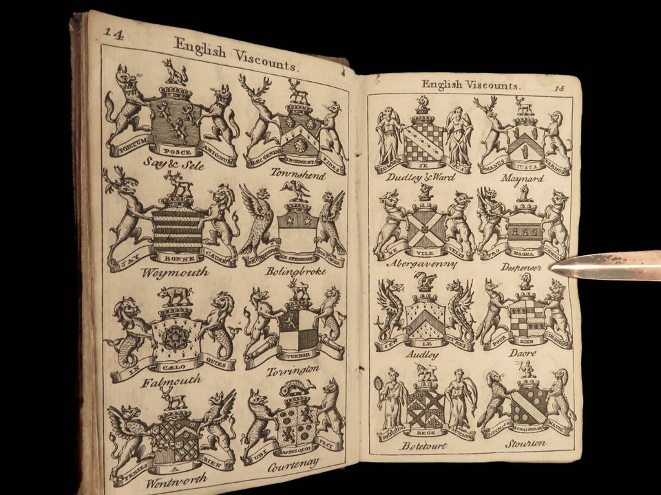 1769 BRITISH Peerage Scotland IRELAND Illustrated Coat-of-ARMS Scottish ...