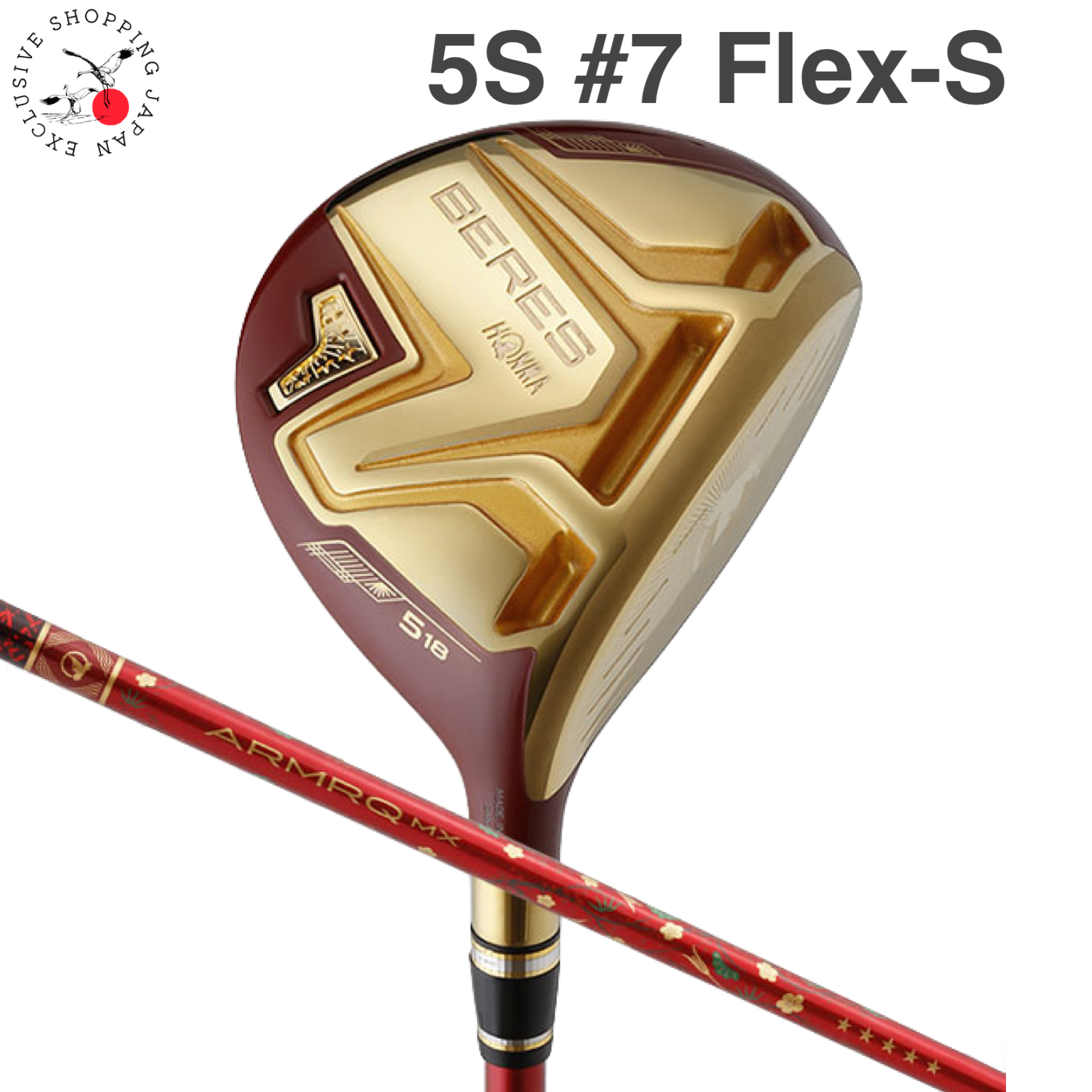 HONMA Men Beres Aizu Fairway Wood FW #7 Club 5S 5 Star ARMRQ Shaft Flex ...