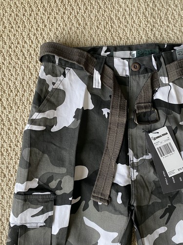 NWT Men's Regal Wear Black White Camouflage Camo Cargo Pants ALL SIZES ...