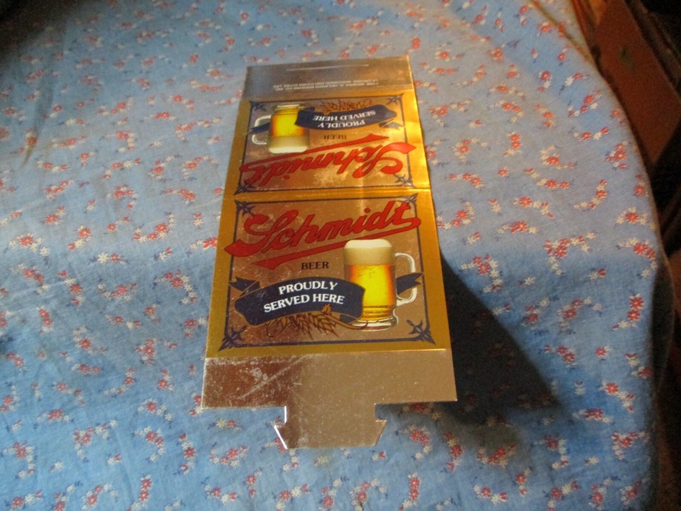 Unused Table Tent Schmidt Beer Proudly Served Here 1986 Unused | eBay