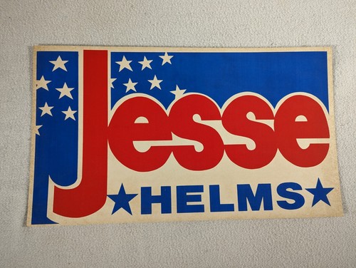 Vintage 1980s Jesse Helms Campaign Window Card Cardstock Poster | eBay
