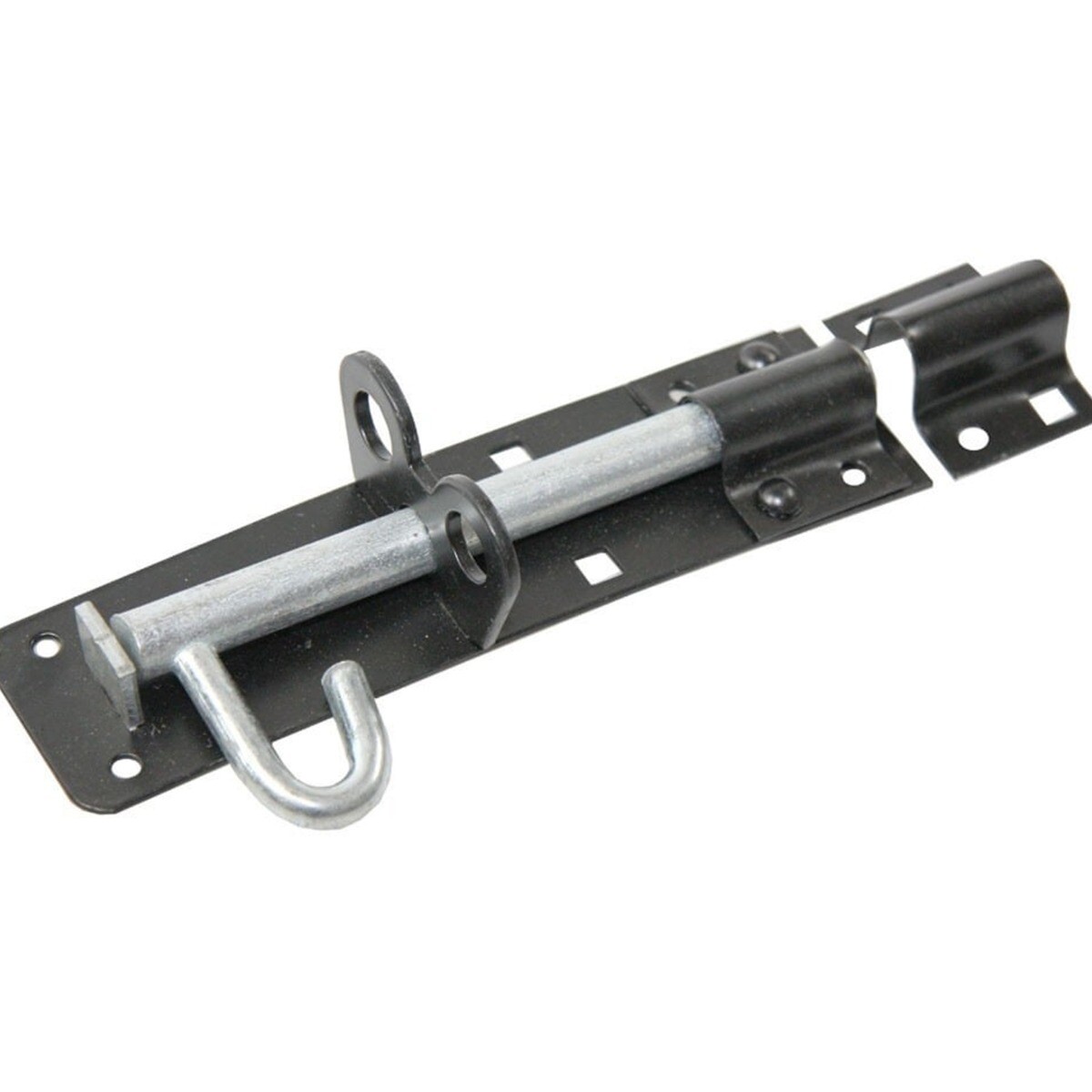 SLIDE BOLT 6" 150mm Steel Exterior Lockable Loops Padbolt Gate Shed ...