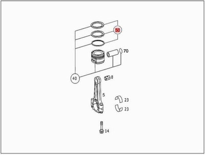 Genuine MERCEDES Ts piston ring parts kit 2710300024 | eBay