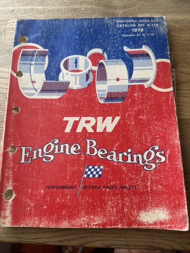TRW Engine Bearings 1978 Automotive Parts Catalog, 298 page Weatherly ...