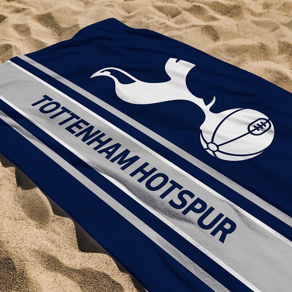 Tottenham Hotspur Beach Towel 100% Cotton Blue Soft 150 x 75cm Line ...