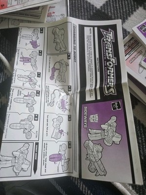 Transformers Rid Sideways Axer Instruction Booklet 2001 Free S/h | eBay