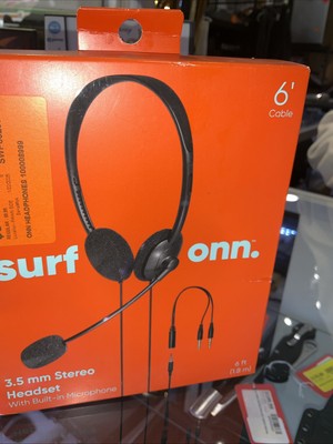 Surf Onn 3.5 mm Stereo Headset with Built-in Microphone - New | eBay