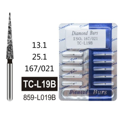 100 TC-L19B Black Super Coarse Long Taper Needle 25mm High Speed FG ...