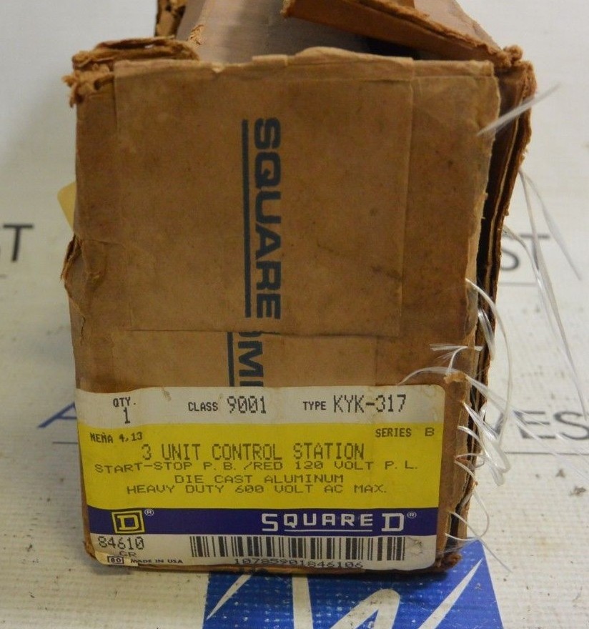 Square D 9001 KYK-317 Series B 3 Unit Control Station Start Stop | eBay