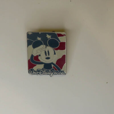 Disney Mickey Mouse Saluting Patriotic American Flag Pin | eBay