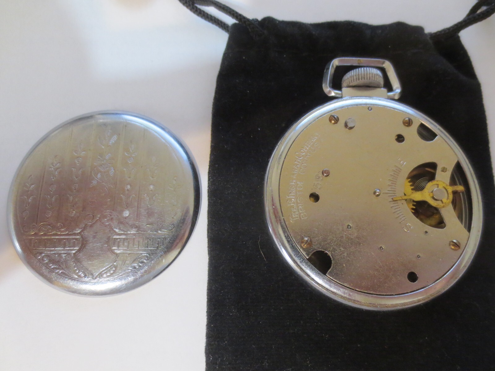 1959 16s Ingraham Pocket Watch Hank Aaron Ad Theme Dial Runs Well. | eBay