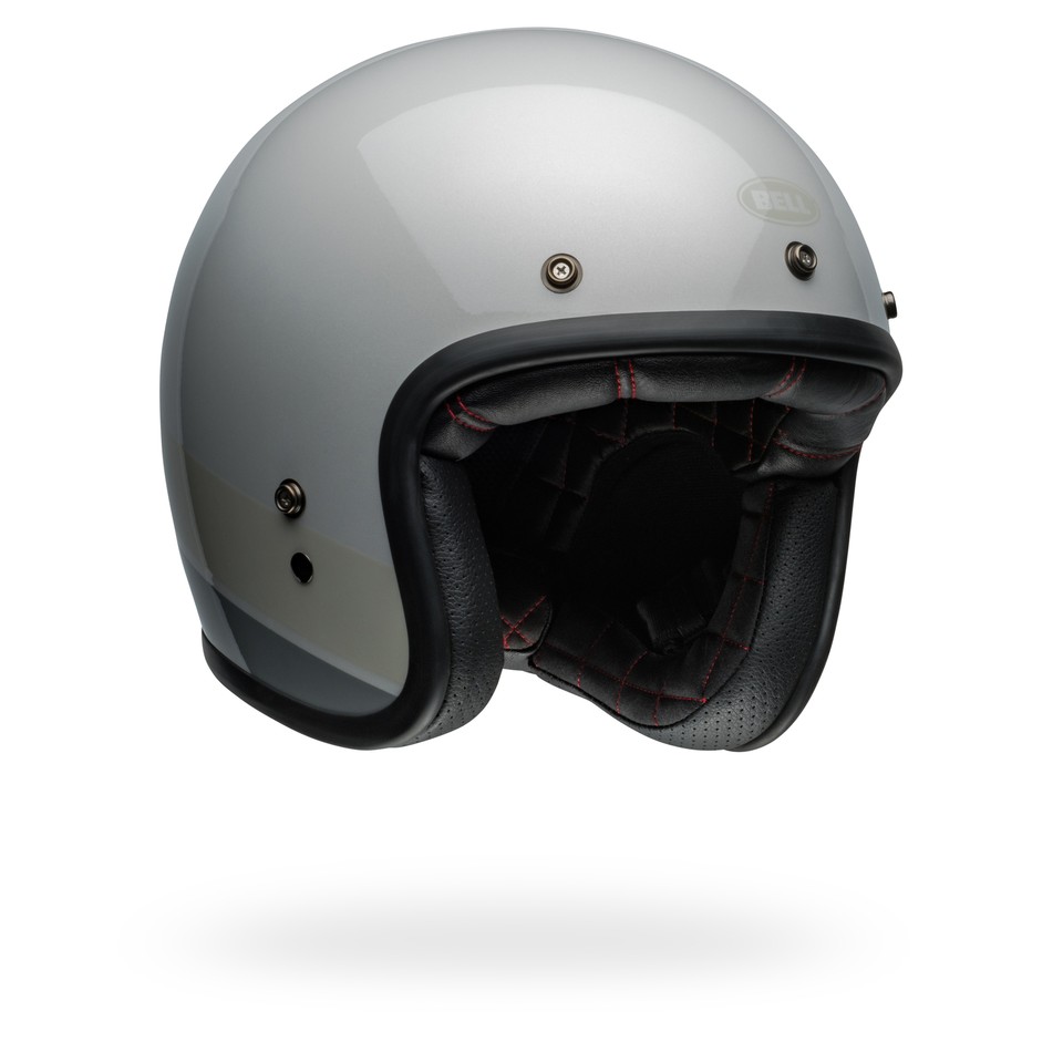 Bell Custom 500 Open Face Motorcycle Helmet Apex Gloss Silver Flake ...