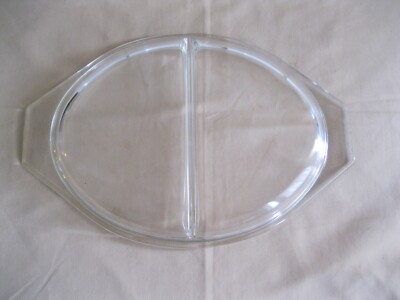 PYREX Vintage Divided Oval Casserole Dish Clear Glass LID ONLY 945C | eBay