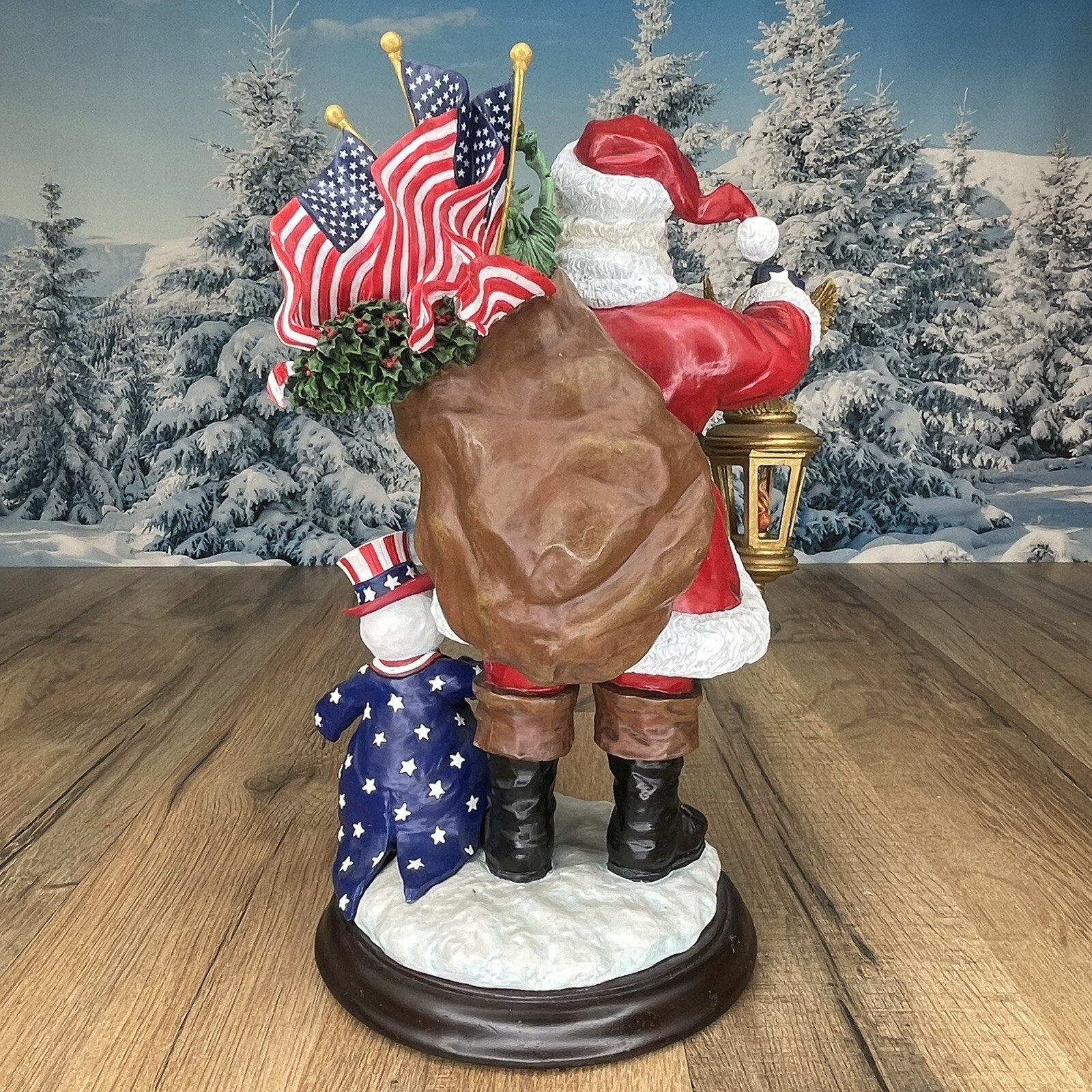 Danbury Mint Star Spangled Santa Claus Patriotic Christmas Figurine 4th ...