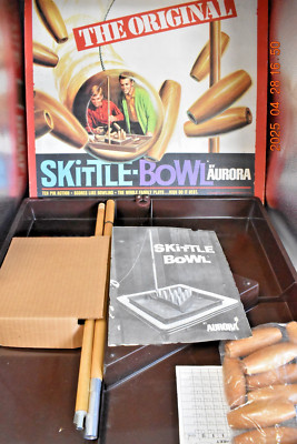 Vintage 1970 Skittle-BOWL GAME BY AURORA - Original Box, Manual, Score ...