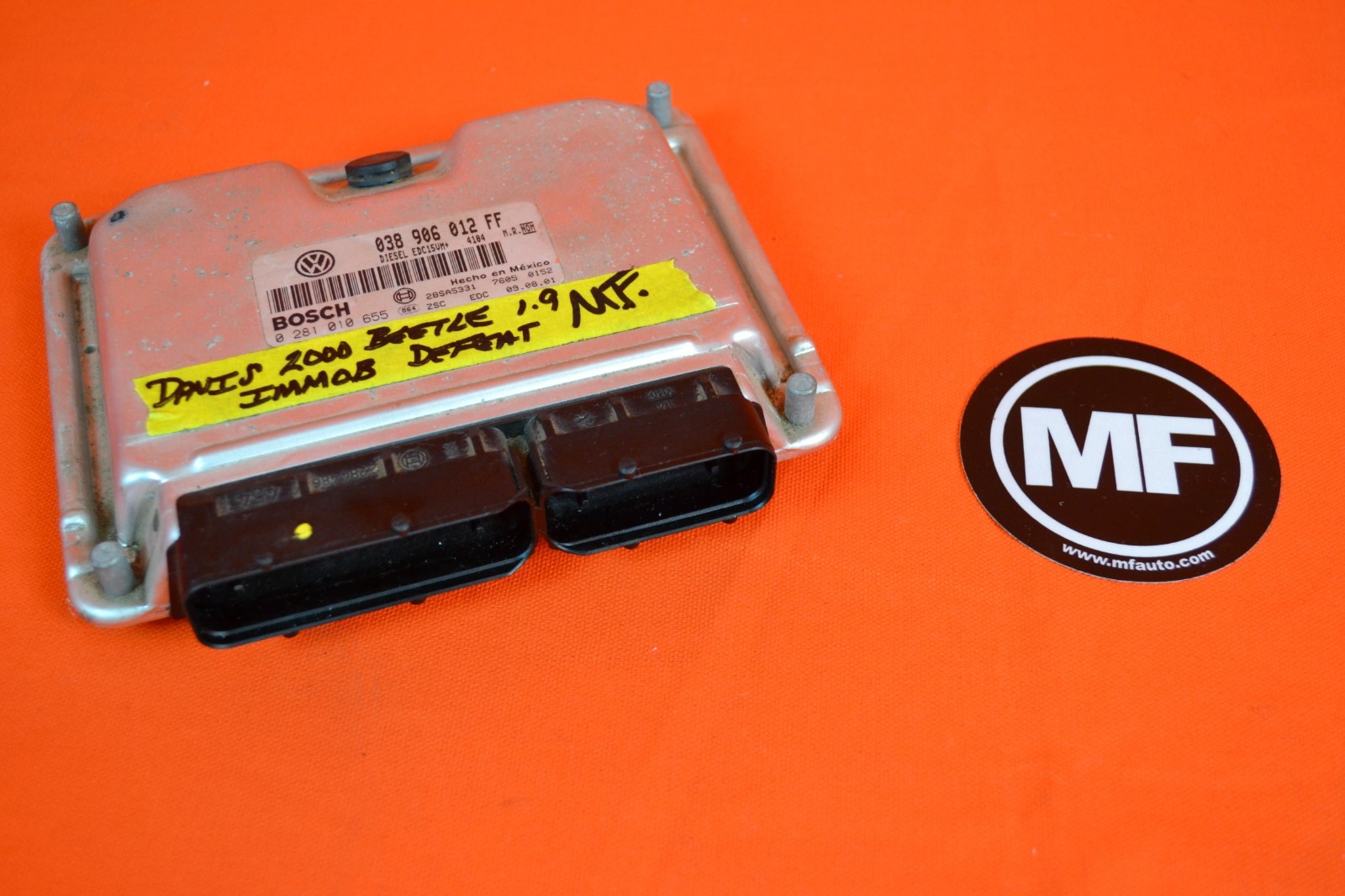 02 VW Beetle Engine Control Computer Module ECU ECM PCM 038906012FF TDI ...