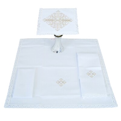 Altar Linen Pall Corporal Purificator Lavabo+embroidery 100% cotton | eBay