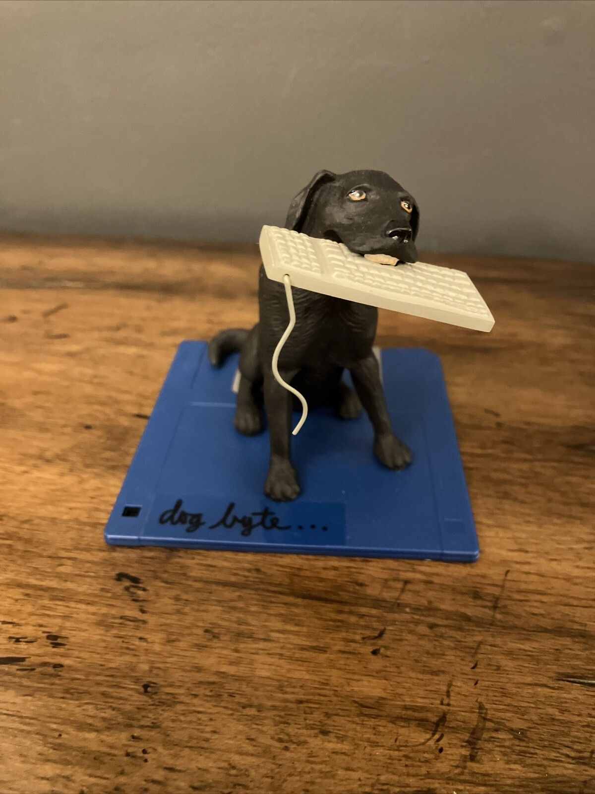 NEW Vintage Will Bullas "Dog Byte" Figurine Greenwich Works Black Lab Computer | eBay