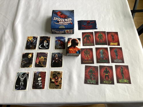 2009 SPIDER-MAN ARCHIVES CARDS, FULL BASE SET, 2 CHASE SETS, EMPTY BOX ...