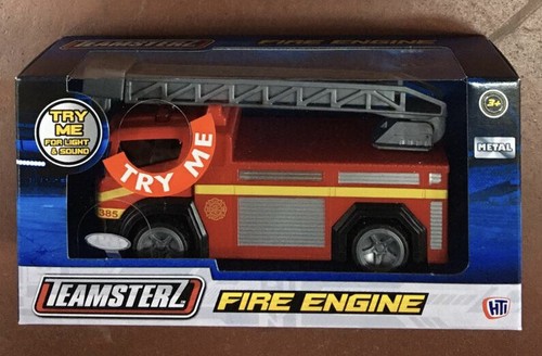 CHILDRENS TOY TEAMSTERZ EMERGENCY FIRE ENGINE LIGHTS & SOUNDS LADDER OR ...